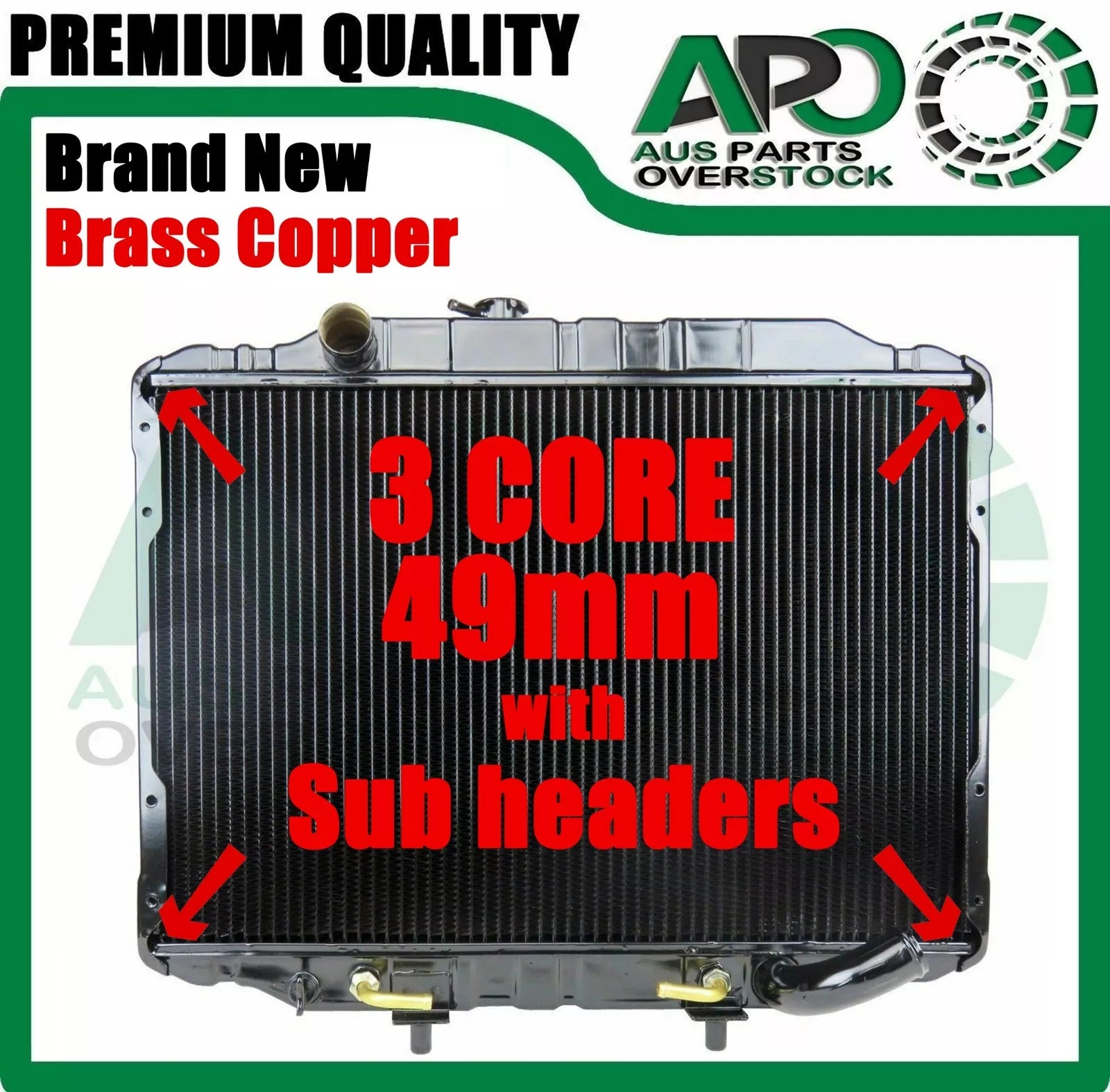 3 Row Copper Brass Radiator For Mitsubishi Delica Express L300 SJ Star ...